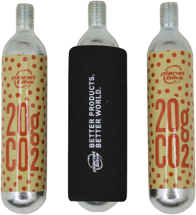 Planet Bike 20g Threaded CO2 Cartridge - 3 pack – Tim's BIke Shop
