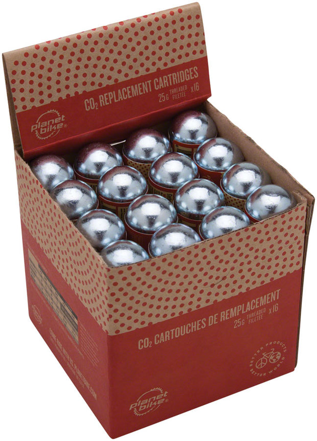Planet Bike 25g Threaded CO2 Cartridge: Box of 16 – Tim's BIke Shop