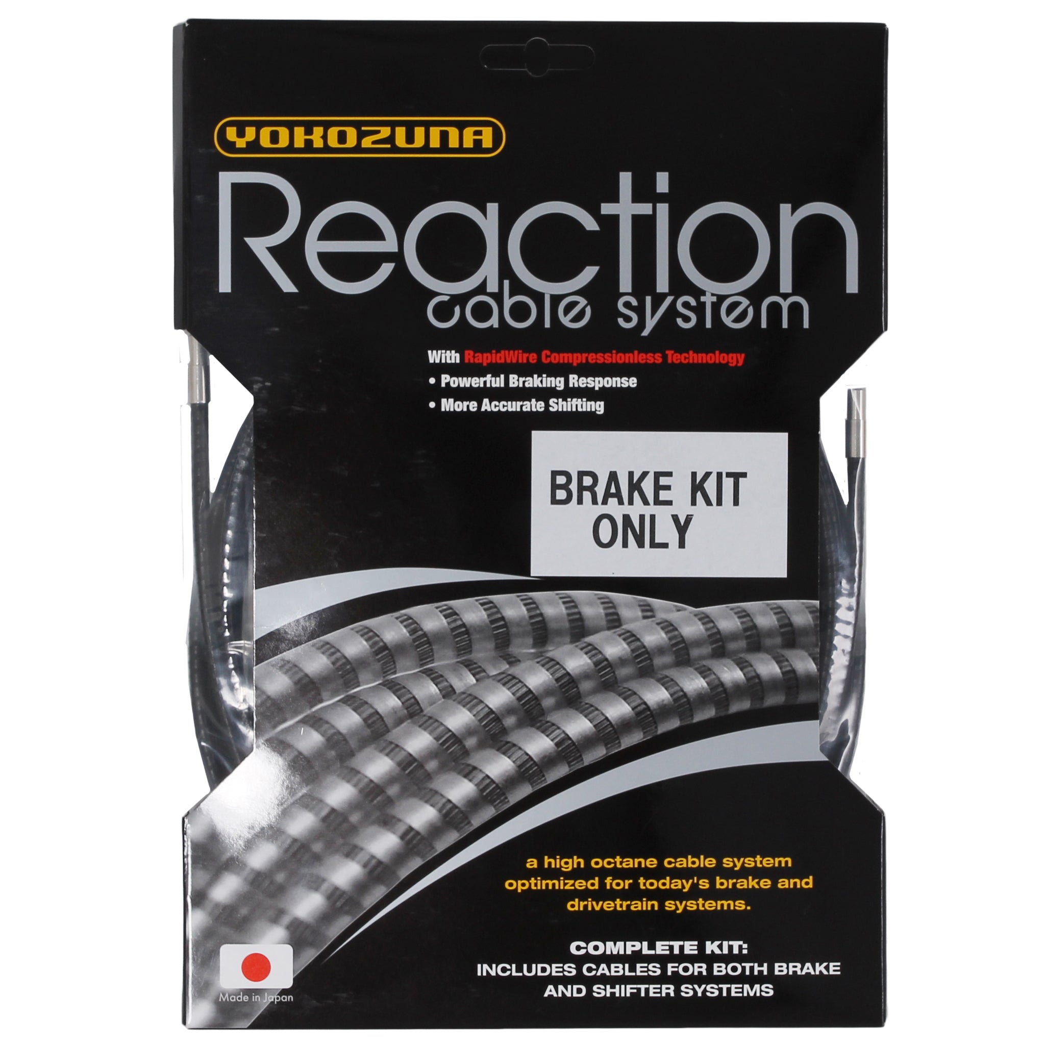 Yokozuna Reaction Brake Cable/Housing Kit Rd/Mtn - Black – Tim's BIke Shop